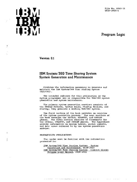 Fillable Online Systems Reference Library Ibm System 360 Operating System Fax Email Print