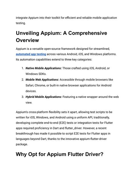 ppt mobile test automation with appium flutter driver a