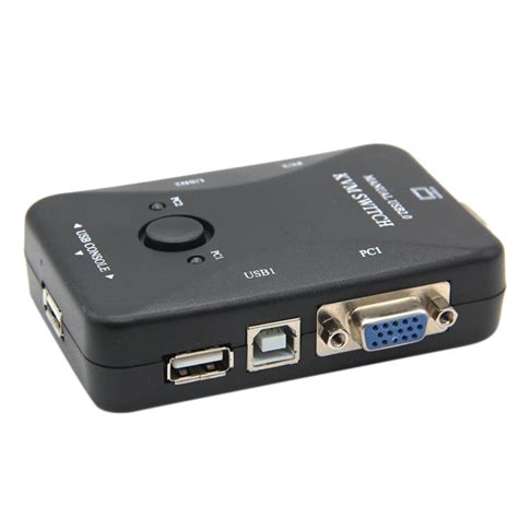 Usb Kvm Switch Switcher Port Vga Svga Switch Box Grandado