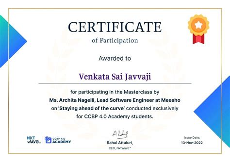 Venkata Sai Javvaji On Linkedin Nxtwave Connections Share