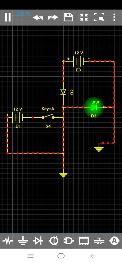 How Does Ground Affect A Circuit With A Diode Connected To The Power Source Which Is Connected