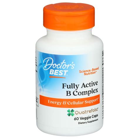 Doctors Best Fully Active B Complex With Quatrefolic Veggie Capsules 60 Count