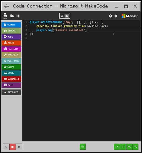 Программирование в Minecraft Education Edition при помощи Code Builder