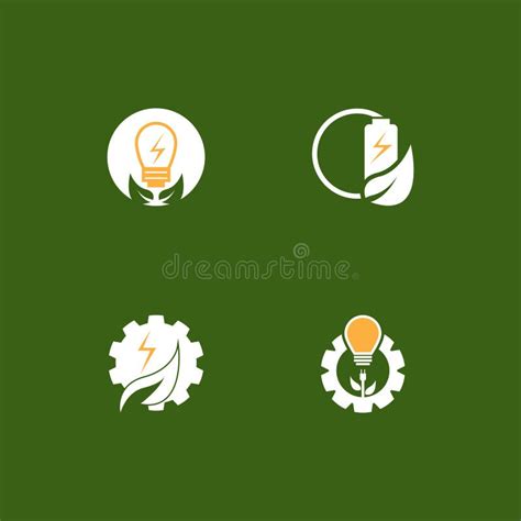 Eco Power Energy Logo Vector Template Illustration Stock Vector Illustration Of Logo Power