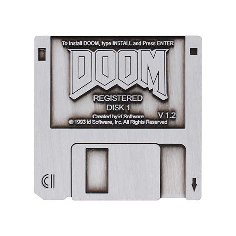 Doom Floppy Disk Limited Edition Pin Badge Fanattik