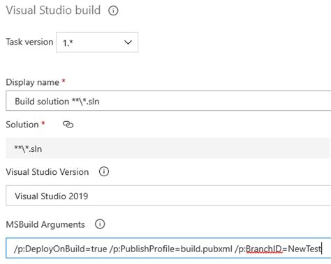 Override Publish Folder Url Of Publish Profile During The
