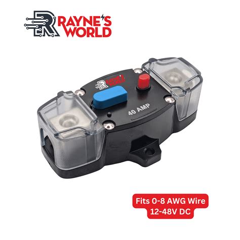 Raynes World 40 Amp 12v 48v Dc Inline Circuit Breaker With Covers