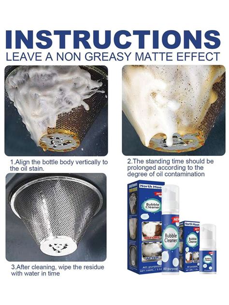 1 Bottle 100ml Oil Foam Rust Remover Cleaning Agent For Kitchen Hood And Cooker Grease Cleaning