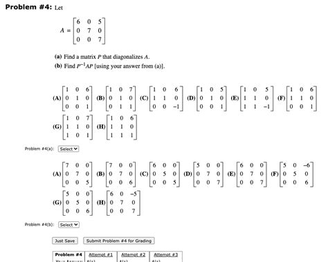Solved Problem Let A A Find A Matrix P Chegg Com
