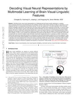 Decoding Visual Neural Representations By Multimodal Learning Of Brain Visual Linguistic