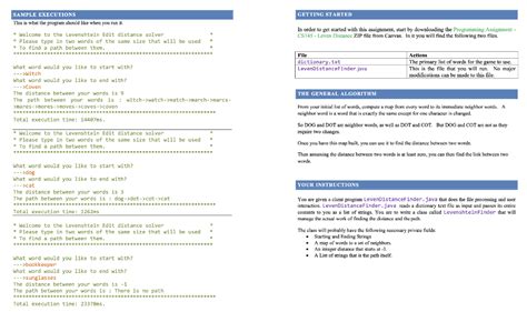 Solved Cs145 Programming Assignment Levenshtein Distance