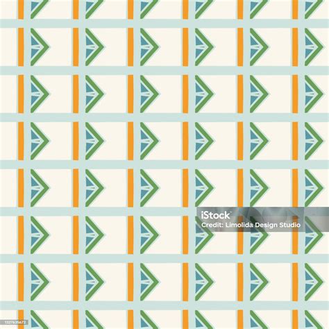 여름 열대 기하학적 원활한 패턴 디지털 스크랩북 종이와 반복 아이 디자인을위한 밝은 복고풍 지오 모양 벡터에 재미 남성 셔츠 직물 시계 0명에 대한 스톡 벡터 아트 및 기타