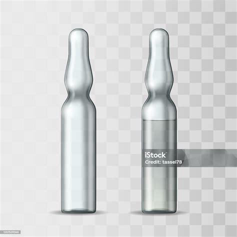 빈 투명 유리 앰뮬과 앰뮬은 치료를위한 백신 또는 약물과 앰프 0명에 대한 스톡 벡터 아트 및 기타 이미지 0명 3차원 형태 개체 그룹 Istock