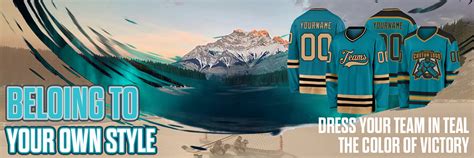 Custom Teal Hockey Jerseys Teal Hockey Team Uniforms Fiitgshop