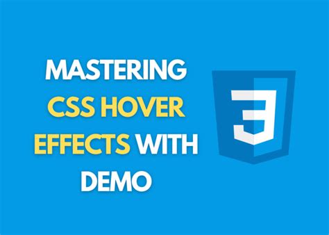 Mastering CSS Hover Effects With Demo W Tweaks