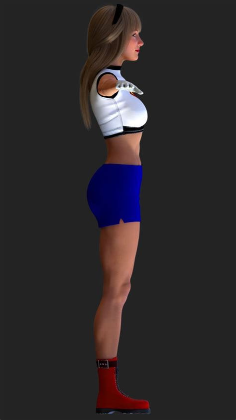 Supergirl 90s Dcau 3d Model Animated Rigged Cgtrader