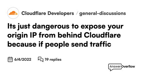 Its Just Dangerous To Expose Your Origin Ip From Behind Cloudflare