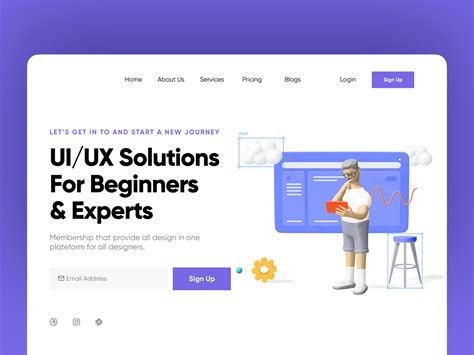UI UX Solutions Web Header Design On Behance UI UX Solutions Web Header Design On Behance