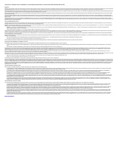 Dependency Theory An Introduction Pdf