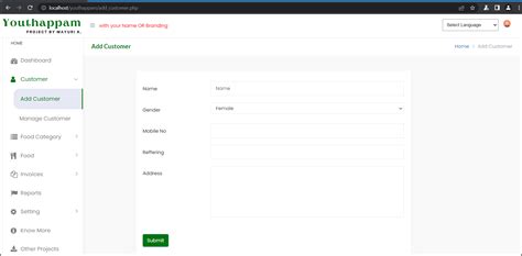 vulnerability canteen management system xss in add customer md at main