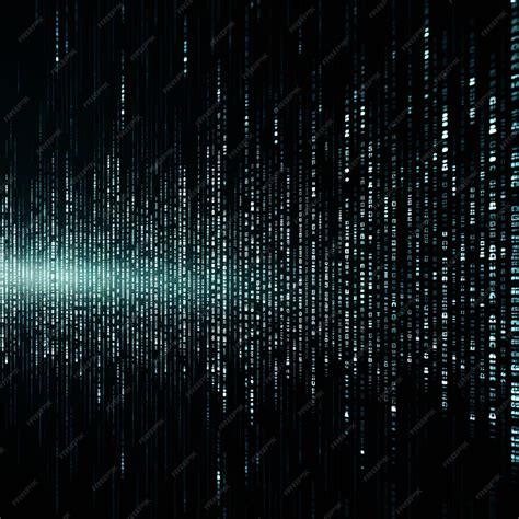 premium photo white binary code on dark creating an atmosphere of