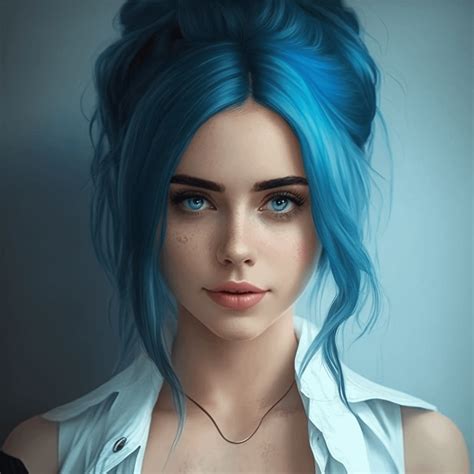 Blue Hair Girl R Midjourney