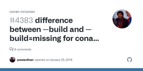 Difference Between Build And Buildmissing For Conan Install Command · Issue 4383 · Conan