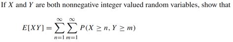 Solved If X And Y Are Both Nonnegative Integer Valued Random