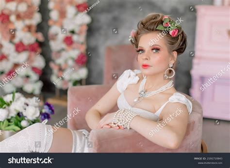 Beautiful Blonde Big Eyes Poses Sexually Stock Photo 2191710843 Shutterstock