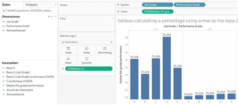 Tableau Calculating A Percentage Using A Row As The Base Stack Overflow