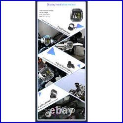 Motorcycle TPMS Wireless Tire Pressure Monitoring System LCD External Sensors Tire Pressure