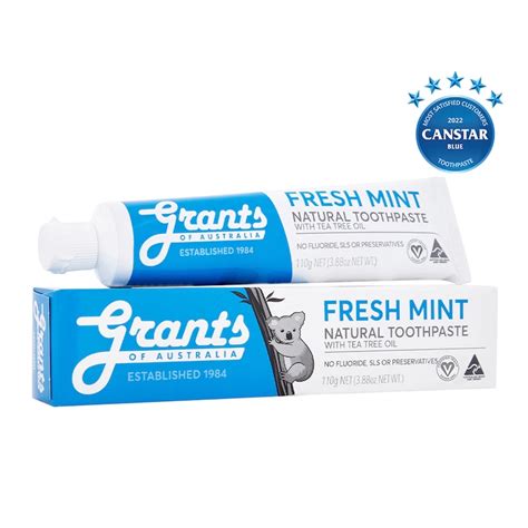 Buy Grants Natural Toothpaste Fresh Mint 110g Mydeal