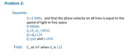 Solved Review On Transmission Lines Consider The Following