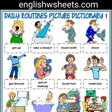 Ff14 Daily Routines Esl Vocabulary