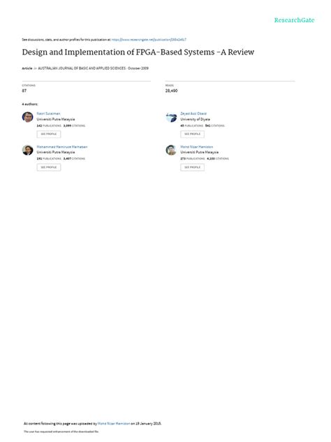 Design And Implementation Of Fpga Based Systems A Pdf