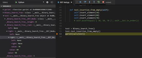 Python 3 Binary Search Tree Failed To Set Nodes Stack Overflow