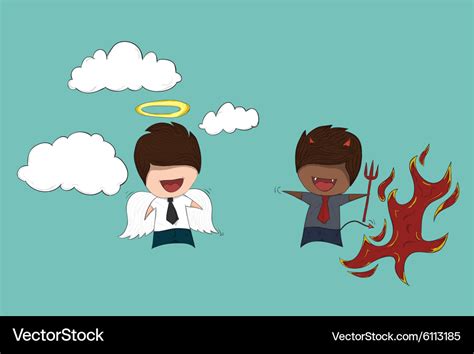 Shoulder Devil And Angel Royalty Free Vector Image