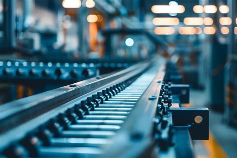 Premium Photo Modern Automated Factory Conveyor Belt