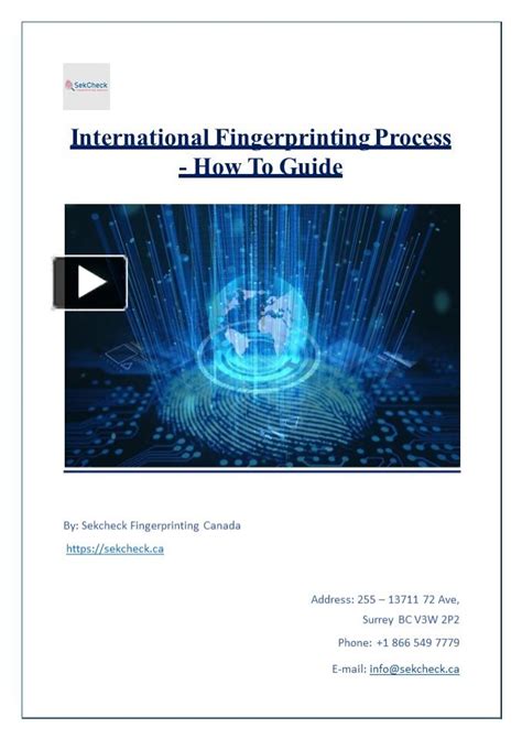 Ppt International Fingerprinting Process How To Guide Powerpoint Presentation Free To