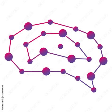 Connected Dot Line Brain Logo Vector Template Stock Vector Adobe Stock