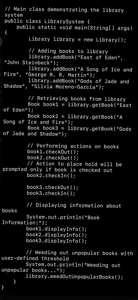 Solved ﻿main Class Demonstrating The Librarysystempublic