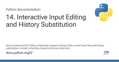 14 Interactive Input Editing And History Substitution — Python 3137
