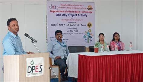 Project Activity By SEED Infotech Ltd Pune Dhole Patil College Of Engineering Pune