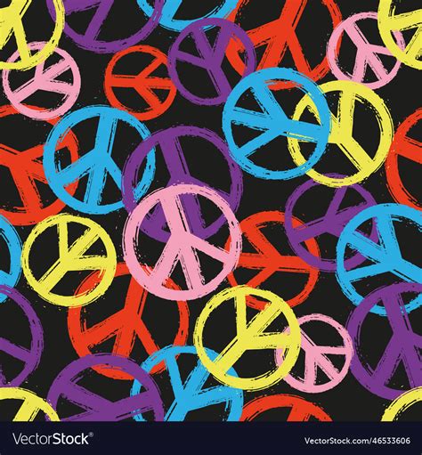 Colorful World Peace Diversity Seamless Pattern Vector Image