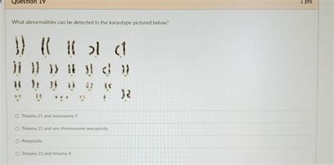 Solved What Abnormalities Can Be Detected In The Karyotype