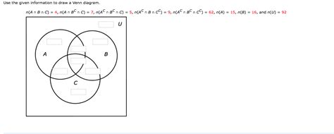 solved refer to the following venn diagram and list the