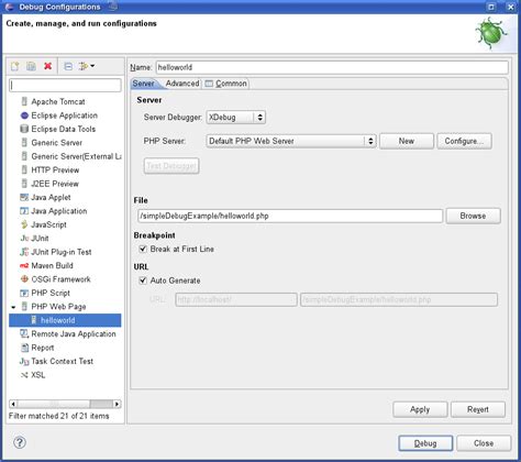 micme como configurar eclipse y apache para debuguear depurar php