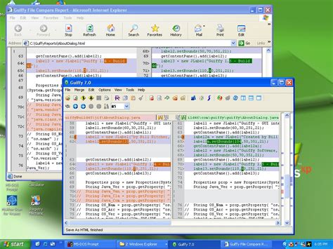 guiffy screen shots diff tool 3 way merge and folder compare