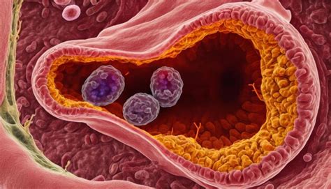 Microscopic View Of A Cell With Two Nuclei Possibly Cancerous Premium