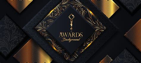 Black And Gold Award Background Academy Award Luxury Abstract Modern
